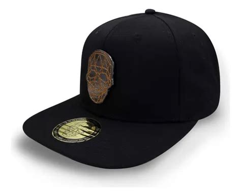 Gorra Malandro Brown Skull Plate Negro Unitalla Envío Gratis