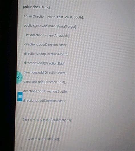 Public Class Demo Enum Direction North East Studyx