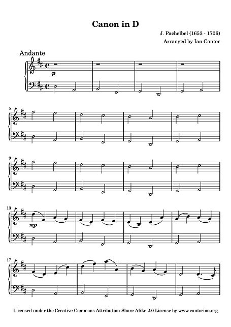 Canon In D Easy Piano Sheet Music Cello Sheet Music Piano Sheet Music