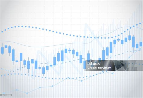 어두운 배경 디자인에 주식 시장 투자 거래의 비즈니스 촛불 스틱 그래프 차트 강세 포인트 그래프의 동향 벡터 일러스트 가격에 대한 스톡 벡터 아트 및 기타 이미지 Istock