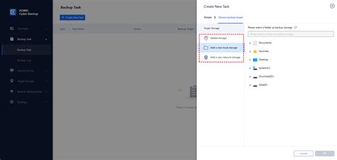 how to backup files and folders with aomei cyber backup