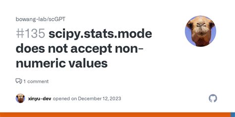 Scipystatsmode Does Not Accept Non Numeric Values · Issue 135