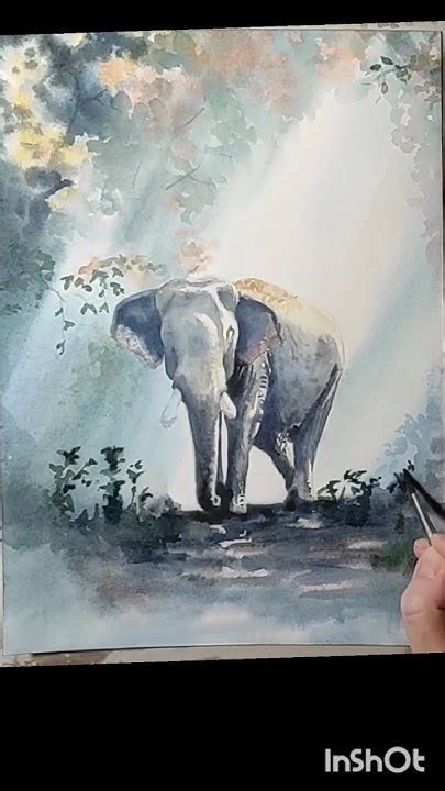 Как нарисовать слоника акварелью Youtube