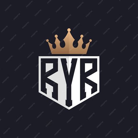 Premium Vector Luxury Ryr Logo With Crown Elegant Initials Ryr Letter