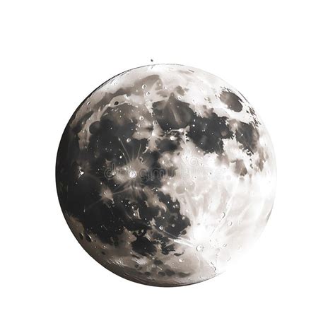 A Stunning Full Moon Complete With Its Detailed Craters And Captivating Surface Features Stock