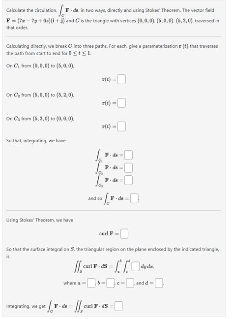 Solved Calculate The Circulation ∫c﻿f Ds ﻿in Two Ways