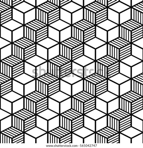 Abstract Geometric Cubes Seamless Pattern Stock Vector Royalty Free 565042747 Shutterstock