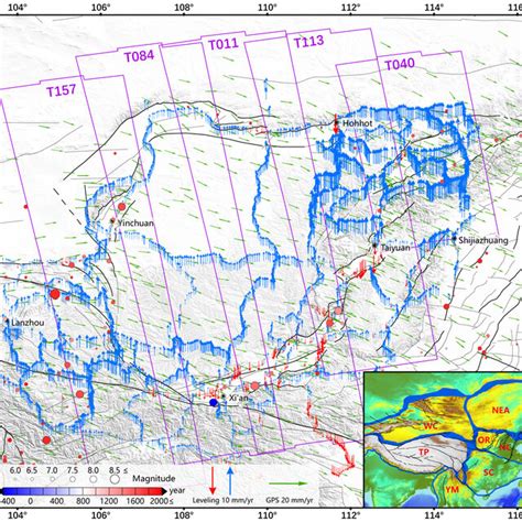 Tectonic Background And Distribution Of Insar Gps And Leveling Data Download Scientific