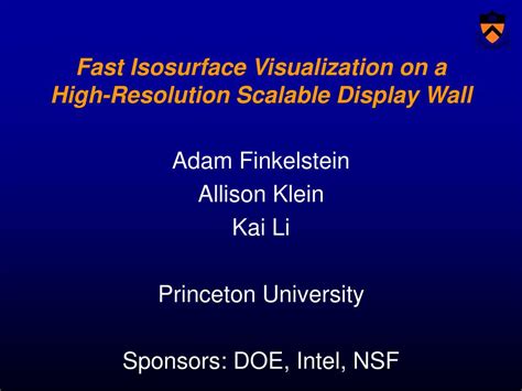Ppt Fast Isosurface Visualization On A High Resolution Scalable Display Wall Powerpoint