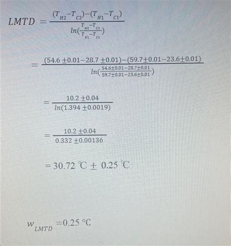 Solved I Need Help Calculating This Logarithmic Mean Chegg Com