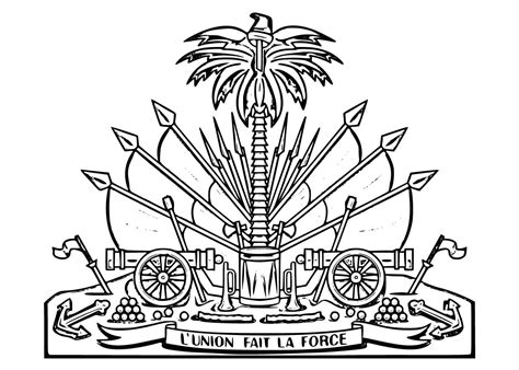 Coloriage Lemblème Dhaïti Télécharger Et Imprimer Gratuit Sur Coloriageenfant Com