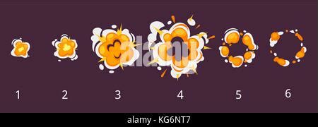 Explosion Frames For Animation Stock Vector Art Illustration Vector Image 164876646 Alamy
