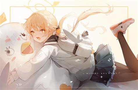 Hifumi And Peroro By Happyongdal Rbluearchive