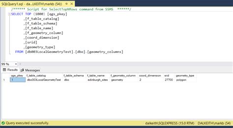 SQL Server Express Connection To QGIS Issues With Geometry Display