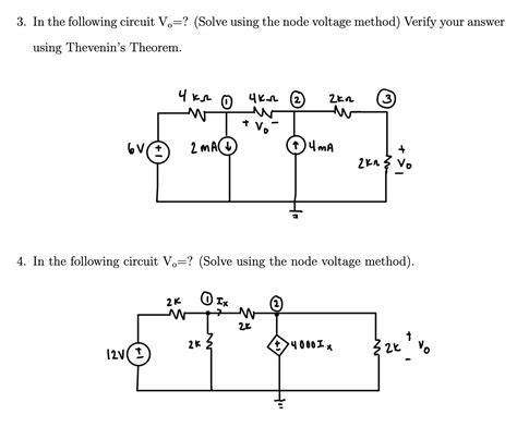 Solved 5 In The Following Circuit Io Solve Using The Node