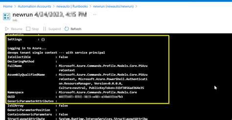 Powershell Azure Automation Account Pass Azure Context As Paramters Failed When Using Sp But
