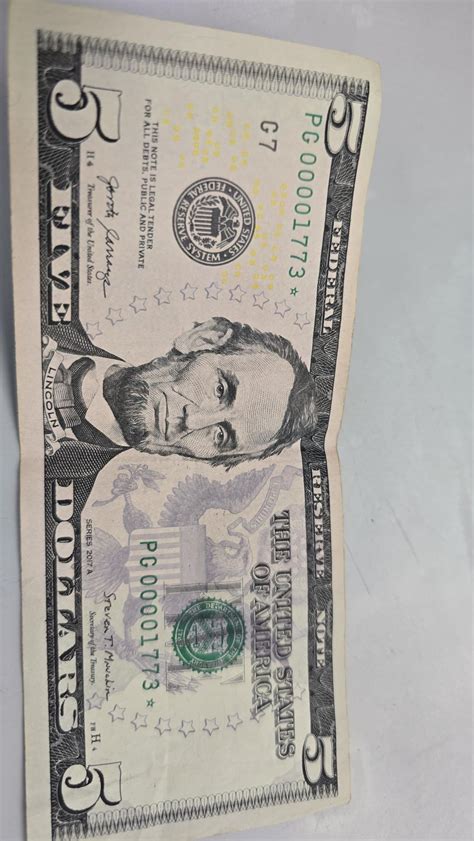 low serial number star note r currency