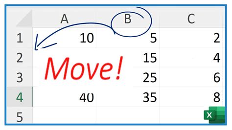 How To Move Columns And Rows In Excel Youtube