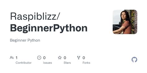 Github Raspiblizzbeginnerpython Beginner Python