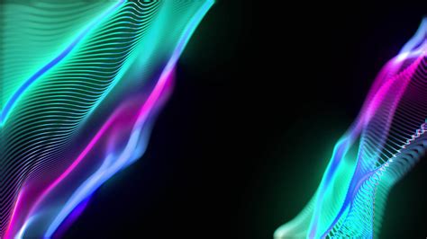 Futuristic Optical Fiber Particle Lines Flowing Or Moving Effect