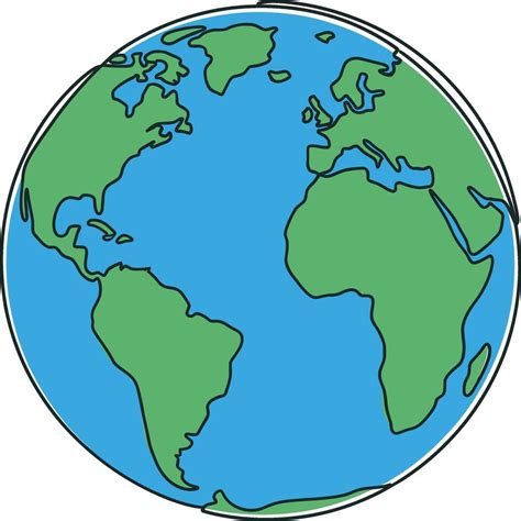 How To Draw A Globe With Continents