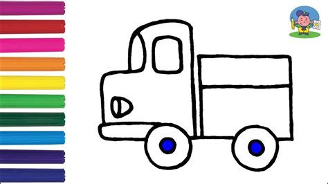 Как нарисовать ГРУЗОВИК Раскраска МАШИНКА ГРУЗОВИК малышам How To Draw A Truck Youtube
