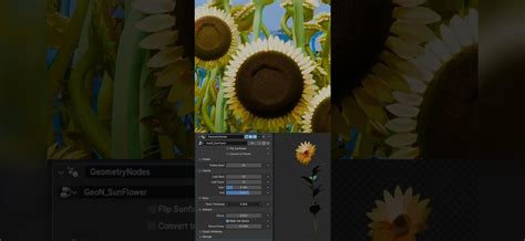 Free Download Sunflower Generator Geometry Nodes Blendernation