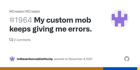 my custom mob keeps giving me errors · issue 1964 · mcreator mcreator