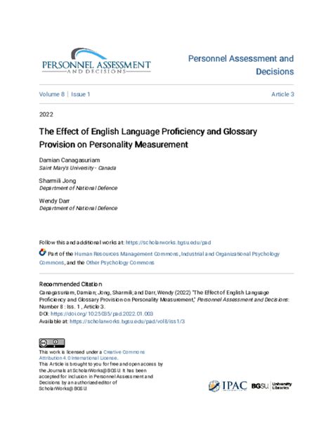 Pdf The Effect Of English Language Proficiency And Glossary Provision