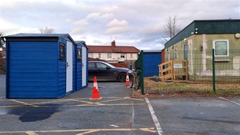 Two Temporary Homeless Pods At Hereford Bus Station Relocated Bbc News