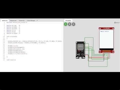 Graphic LCD ILI9341 Simulation With ESP32 IoT Geek