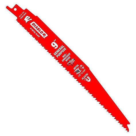 Diablo Ds0914bgp25 9 Inch Bi Metal General Purpose Reciprocating Saw Blade 8 14 Tpi 25 Pack