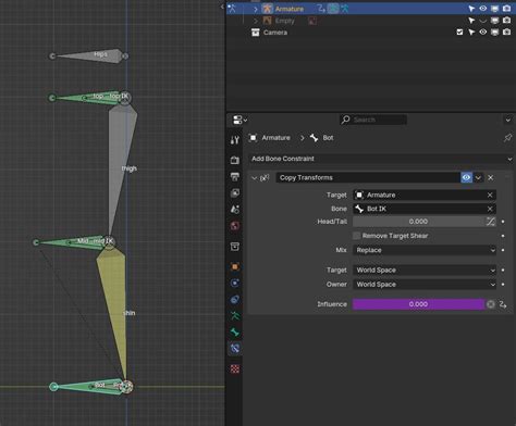 Rigging Inverse Kinematics On Not Chained Bones Blender Stack