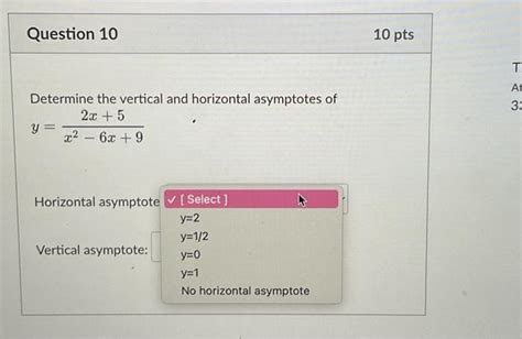 Solved Determine The Vertical And Horizontal Asymptotes Of
