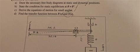 Solved A Draw The Necessary Free Body Diagrams At Static Chegg