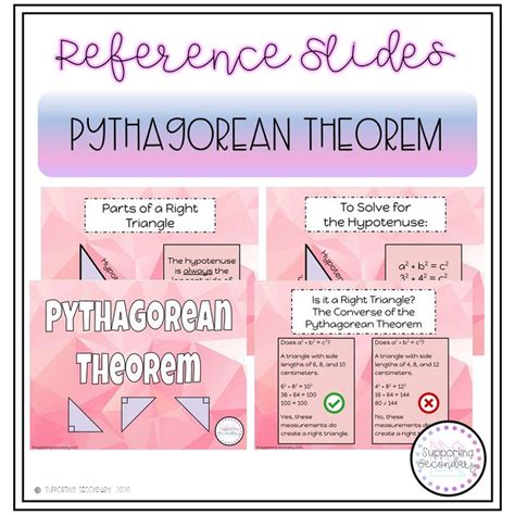 Digital Reference Slides Pythagorean Theorem Theorems Pythagorean Theorem Google Classroom