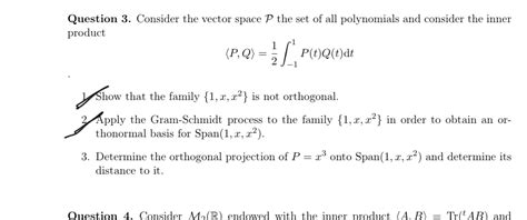 Solved Question Consider The Vector Space Chegg