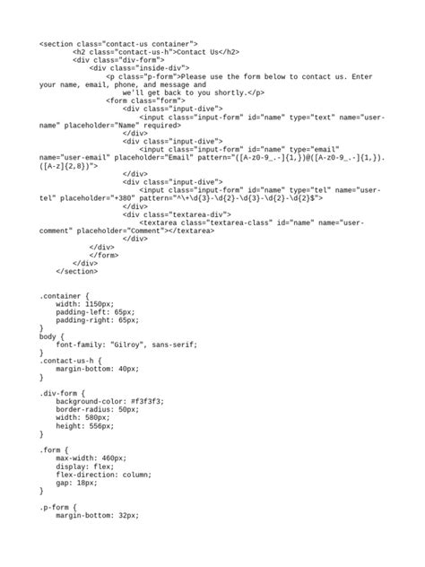 Section Classcontact Us Container Pdf