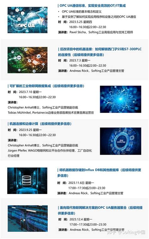 Softing 物联网连接和opc Ua通信”系列研讨会 知乎