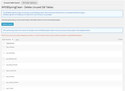 How To Remove Unused Tables From Your Wordpress Database