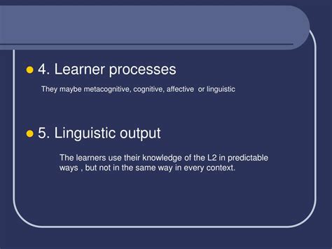 Ppt Second Language Acquisition Learning Powerpoint Presentation