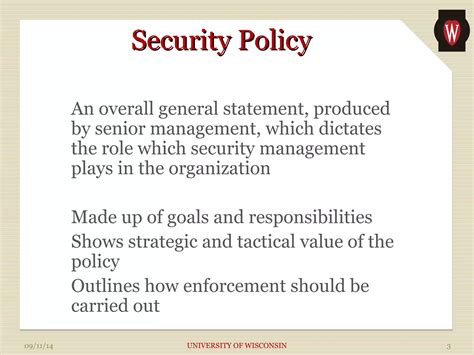 Information Systems 365 Lecture Four Security Policy Development Data Classification Methods