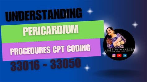 Pericardium Cpt Coding 33016 33050 Medicalcoding Cptcoding
