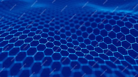 Premium Photo Abstract Technology Background Big Data Visualization Futuristic Hexagon