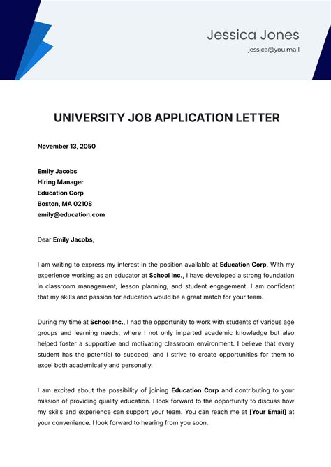 Free Job Application Letter Templates Editable And Printable