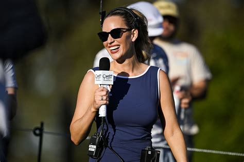 Paige Spiranac Styles In Blue Skirt In Sunday Golf Ootd