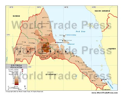 Eritrea Population Densities Religion Wise From “world Trade Eritrea Population Densities Religion Wise From “world Trade
