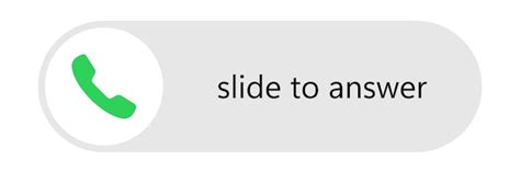 Premium Vector Phone Incoming Call Slide To Answer Vector Flat Icon