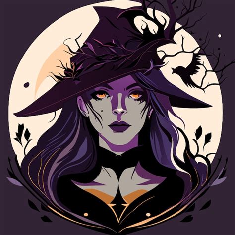 Dark Witch Vector Illustration Premium Ai Generated Vector