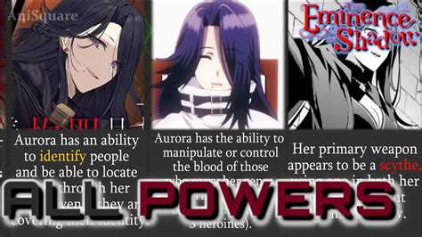 All Abilities Of Aurora From The Eminence In Shadow ~ The Witch Of